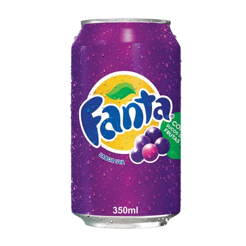 REFRIGERANTE FANTA UVA LT 350ML - Refrigerante Fanta Uva Lata 350ml - FANTA