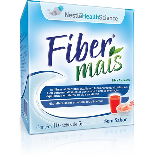 FIBER MAIS SACHE C 10X5G - Fiber Mais Sem Sabor 10 Sachês 5g - NESTLE