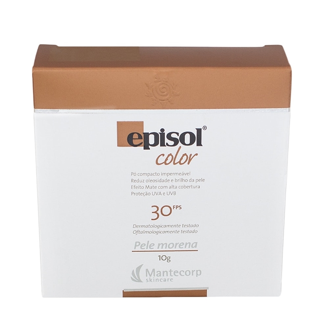 PROTETOR SOLAR EPISOL COLOR PELE MORENA FPS 30 Pà COMPACTO COM 10 G ...