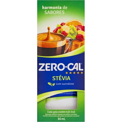 ADOCANTE LIQUIDO ZERO CAL STEVIA 80ML - Adoçante Líquido Zero Cal ...