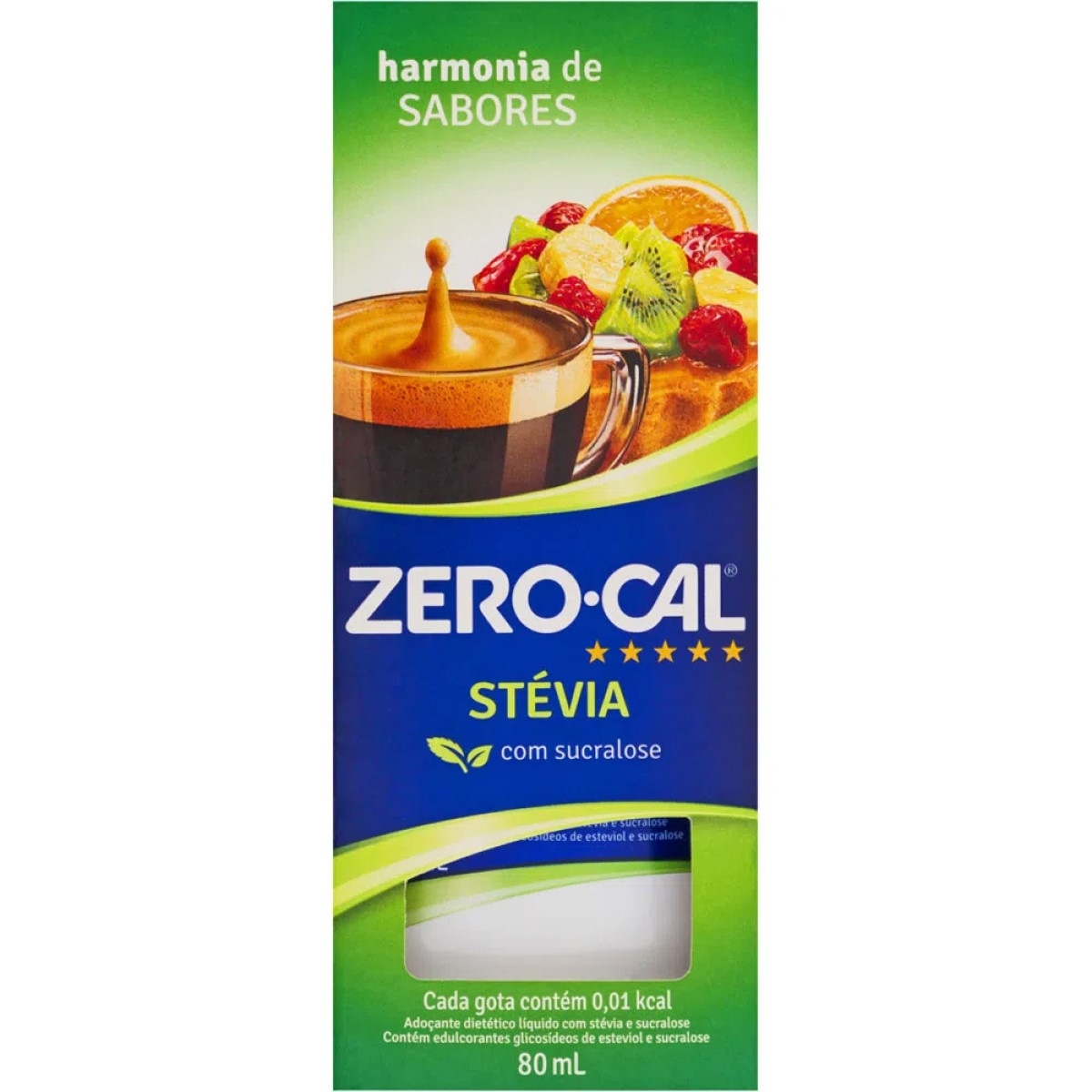 ADOCANTE LIQUIDO ZERO CAL STEVIA 80ML - Adoçante Líquido Zero Cal ...