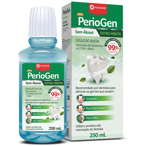 PERIOGEN EXTRA MENTA SEM ALCOOL 250 ML - Solução Bucal Periogen Extra ...