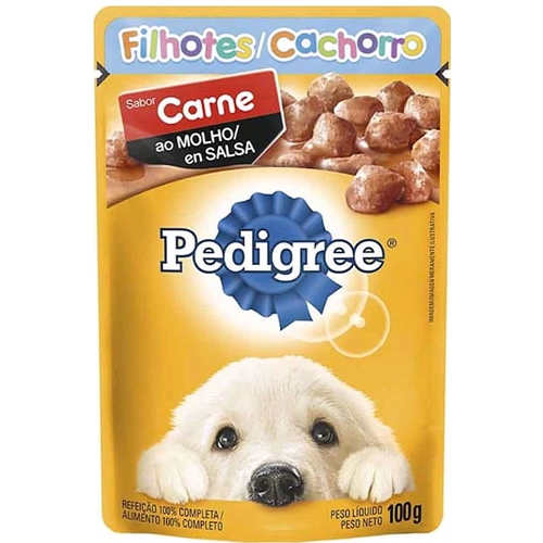 RACAO UMIDA PEDIGREE SACHE FILHOTE CARNE 100G - Pedigree Sachê Filhote ...