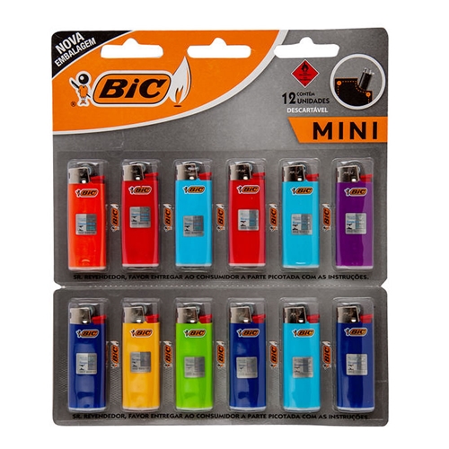 ISQUEIRO BIC MINI - Isqueiro Bic Mini Cores Variadas 1 Unidade - BIC