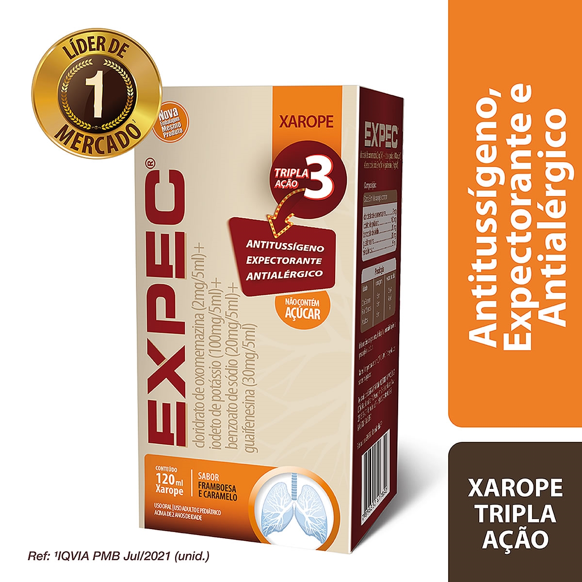 Expec Xarope 120ml - Expec Xarope 120ml - LEGRAND
