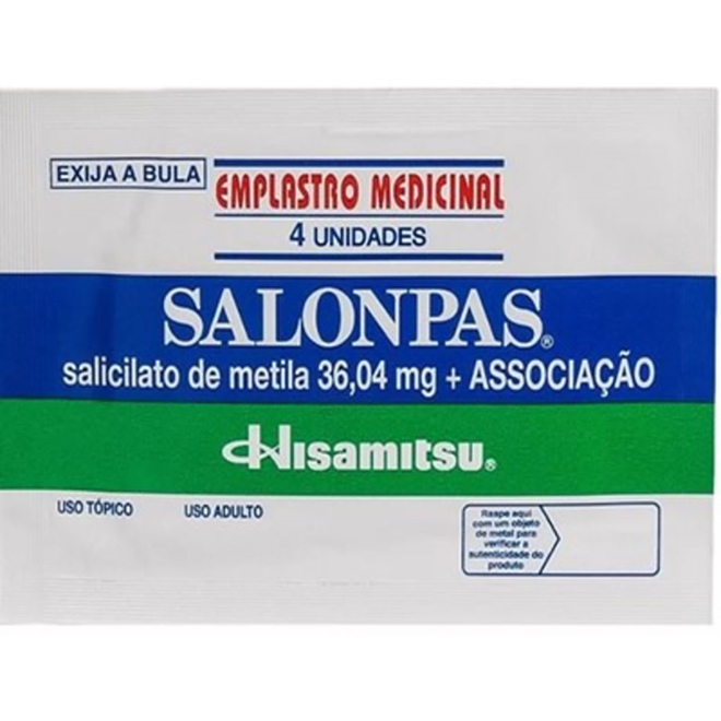 SALONPAS EMPLASTRO PEQUENO C/4 - Salonpas adesivos Pequeno Com 4 ...