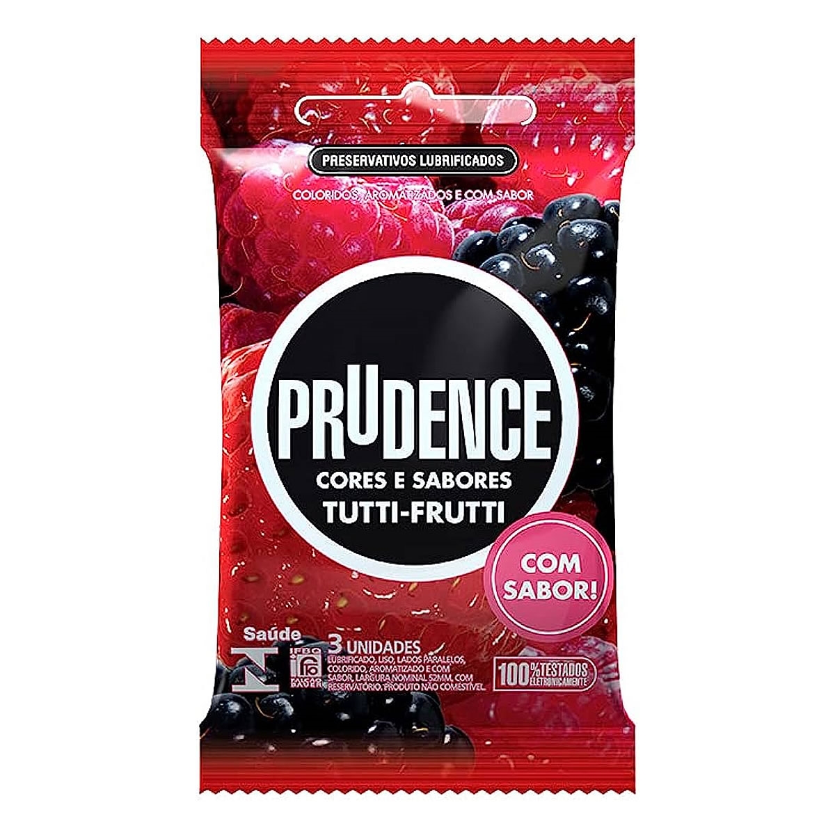Preservativo Prudence Cores E Sabores Tutti-frutti 3 Unidades ...