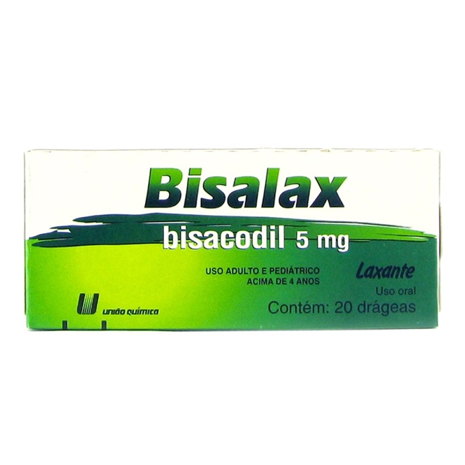 Bisacodil - Bisalax 5mg 20 Drágeas - Bisacodil - Bisalax 5mg 20 Drágeas ...