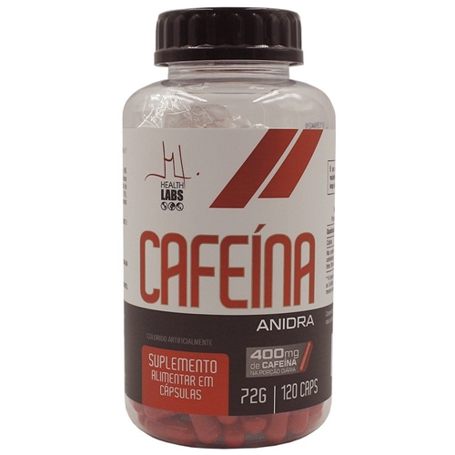 Cafeína Anidra Health Labs 120 Cápsulas - Cafeína Anidra Health Labs ...