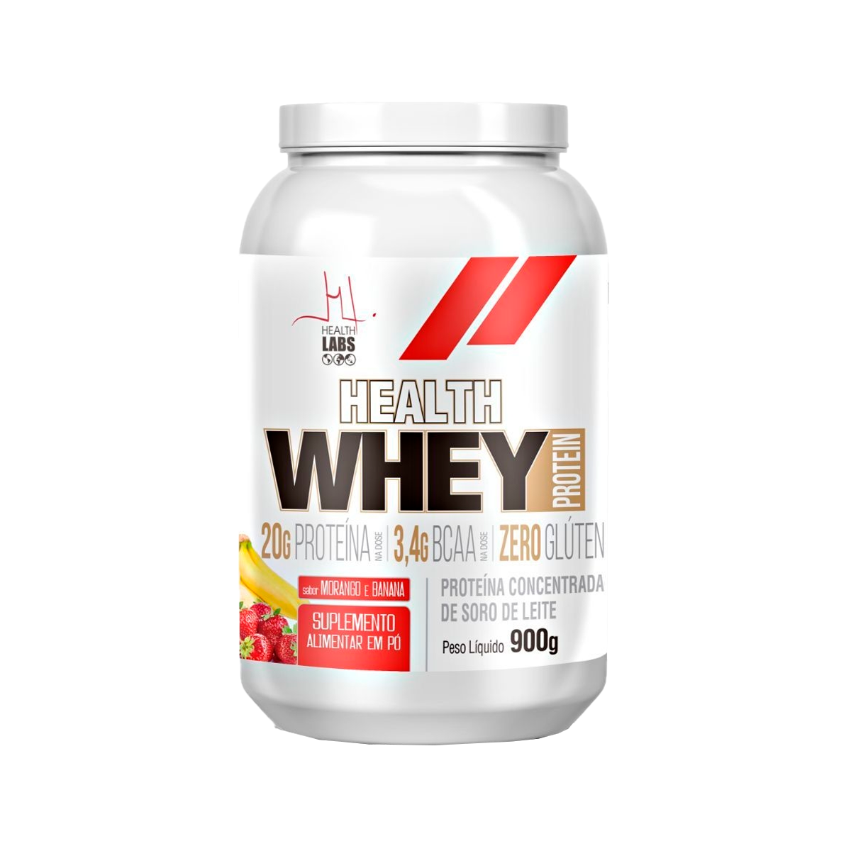 Health Whey Protein Morango 900G Health Labs - Health Whey Protein ...