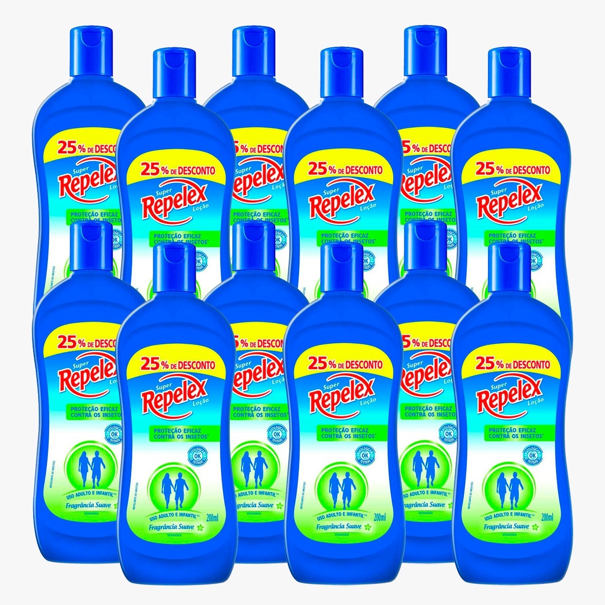 Kit 12 Unidades Repelente Repelex Loção Family 200ml - Kit 12 Unidades ...