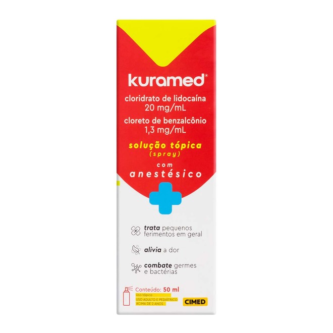 Kit 6 unidades Antissépticos Kuramed Solução 50ml - CIMED